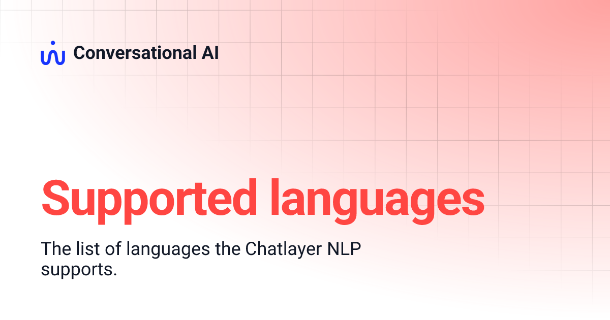 Supported languages | Conversational AI